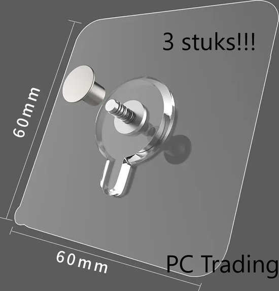 Zelf klevende haak | Klevende schroef | Haakjes |Ophangen zonder boren ...