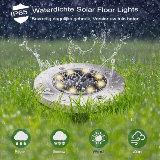 Solar Tuinverlichting Grondspots - Solar Tuinverlichting Zonne Energie ...