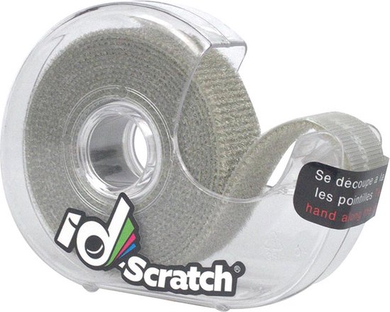 ID-Scratch - Klittenband - rol 2m x 2cm - grijze kleur | bol