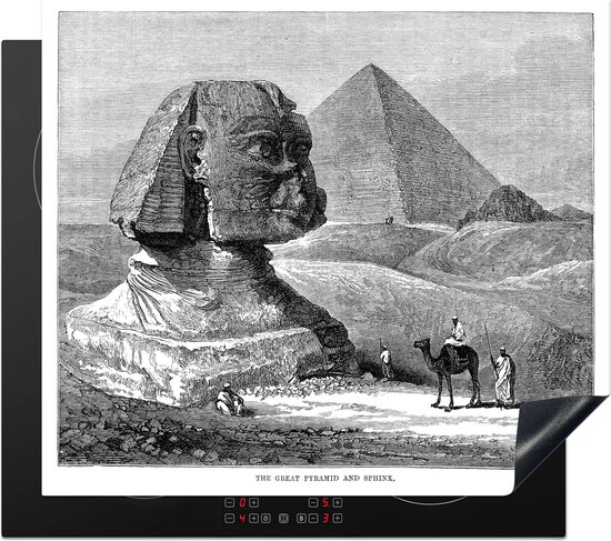 KitchenYeah® Inductie beschermer 59x52 cm - Zwart-wit illustratie van ...