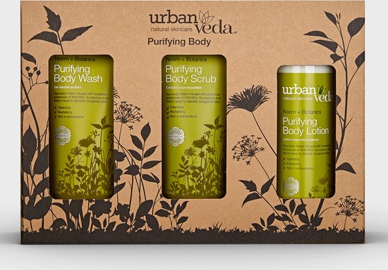 Urban Veda Purifying Body Regime Travel Set - Bodycare Set 3 Pieces Gift Set -... | bol