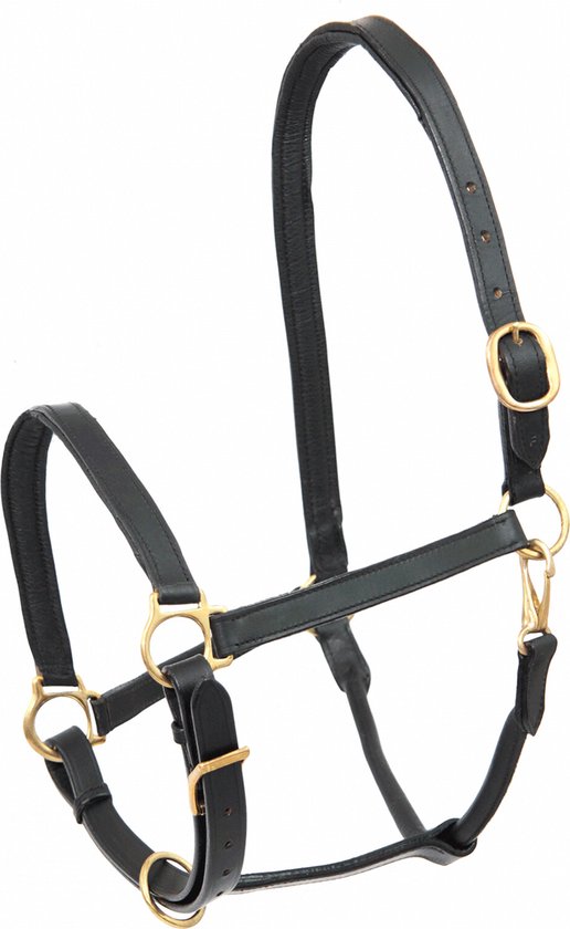 Waldhausen STAR leren halster robuust Pony Zwart | bol