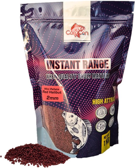 Mini Pellets 'Red Halibut' 2mm - 1kg - Method Feeder Pellets - Karper ...