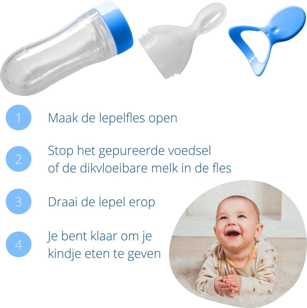 Knijpfles babyhapjes - roze | bol