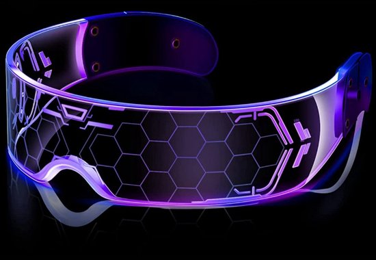 Techno Bril- Lichtgevend- Festival Rave Bril -Techno Party - Party ...