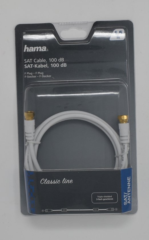 HAMA - SAT KABLE, 100 dB - 1,5m | bol