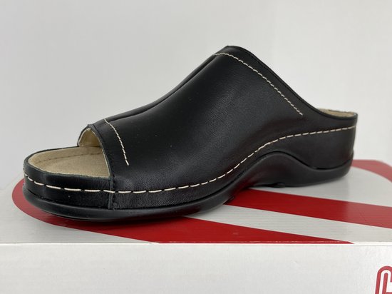 Berkemann Isabella zwart leren slippers Maat 37 / UK 4,0 - 01105-926 | bol