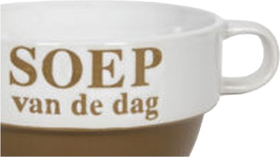 Soepkommen - Soep van de dag - keramiek - D12 x H8 cm - Cappuccino ...