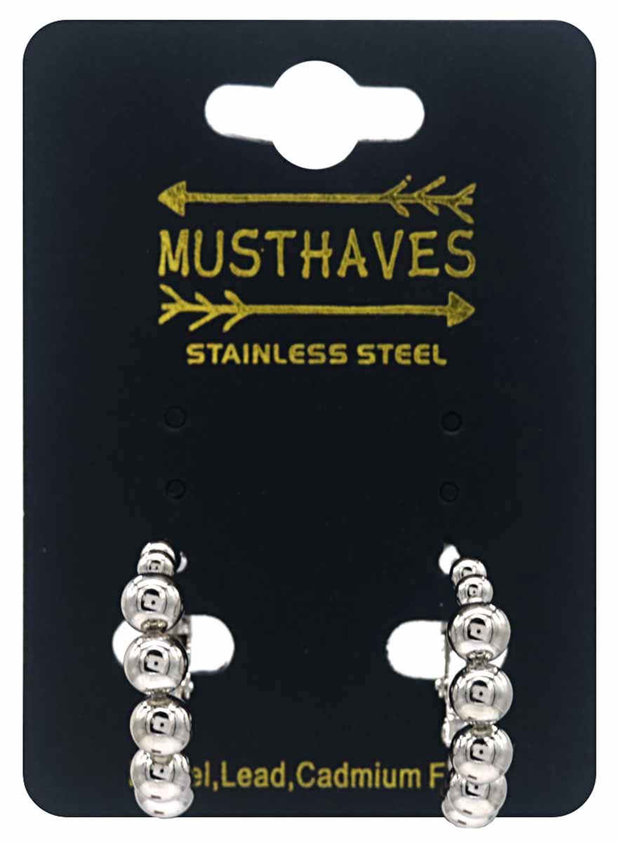 Oorbellen met Balletjes - Oorringen - RVS - 2 cm - Zilverkleurig | bol