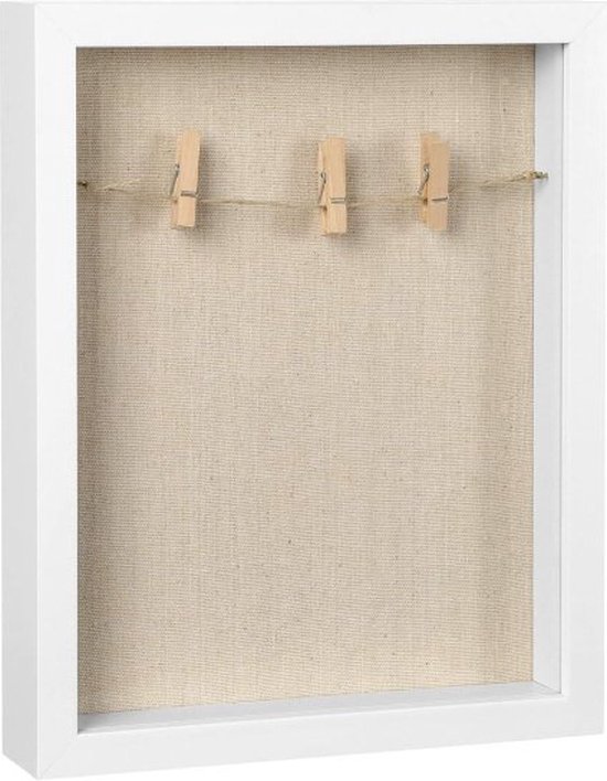 Shadow Box Frame, Picture Frame met Twine, wasknijpers en Stick Pins ...