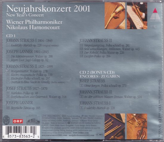 New Year's Concert 2001, Wiener Philharmoniker | CD (album) | Muziek | bol