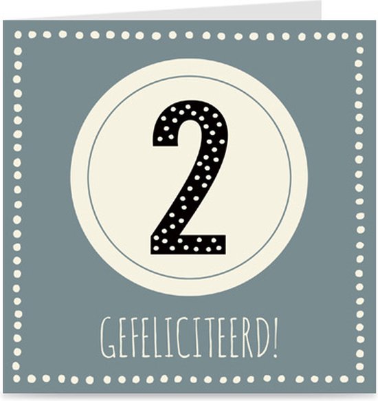 Verjaardagskaart met leeftijd voor kinderen | CIRKEL | 2 jaar | kaart ...