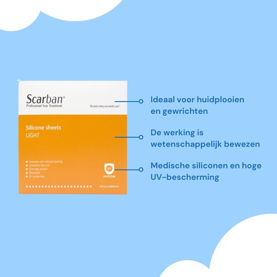 Scarban Light siliconenpleister - Vermindert littekens en klachten - UV ...