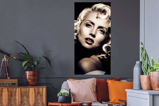 Muurstickers - Sticker Folie - Vrouw - Vintage - Lippenstift - Blond ...