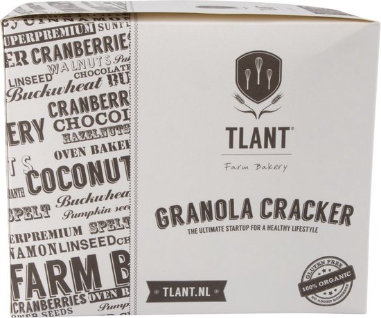 Tlant Granola cracker hazelnoot zonnebloempitten glutenvrij-vegan BIO ...