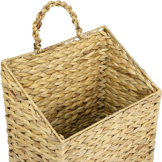 Hangmand Gevlochten Waterhyacint Krantenmand om op te hangen | 30 x 17 ...