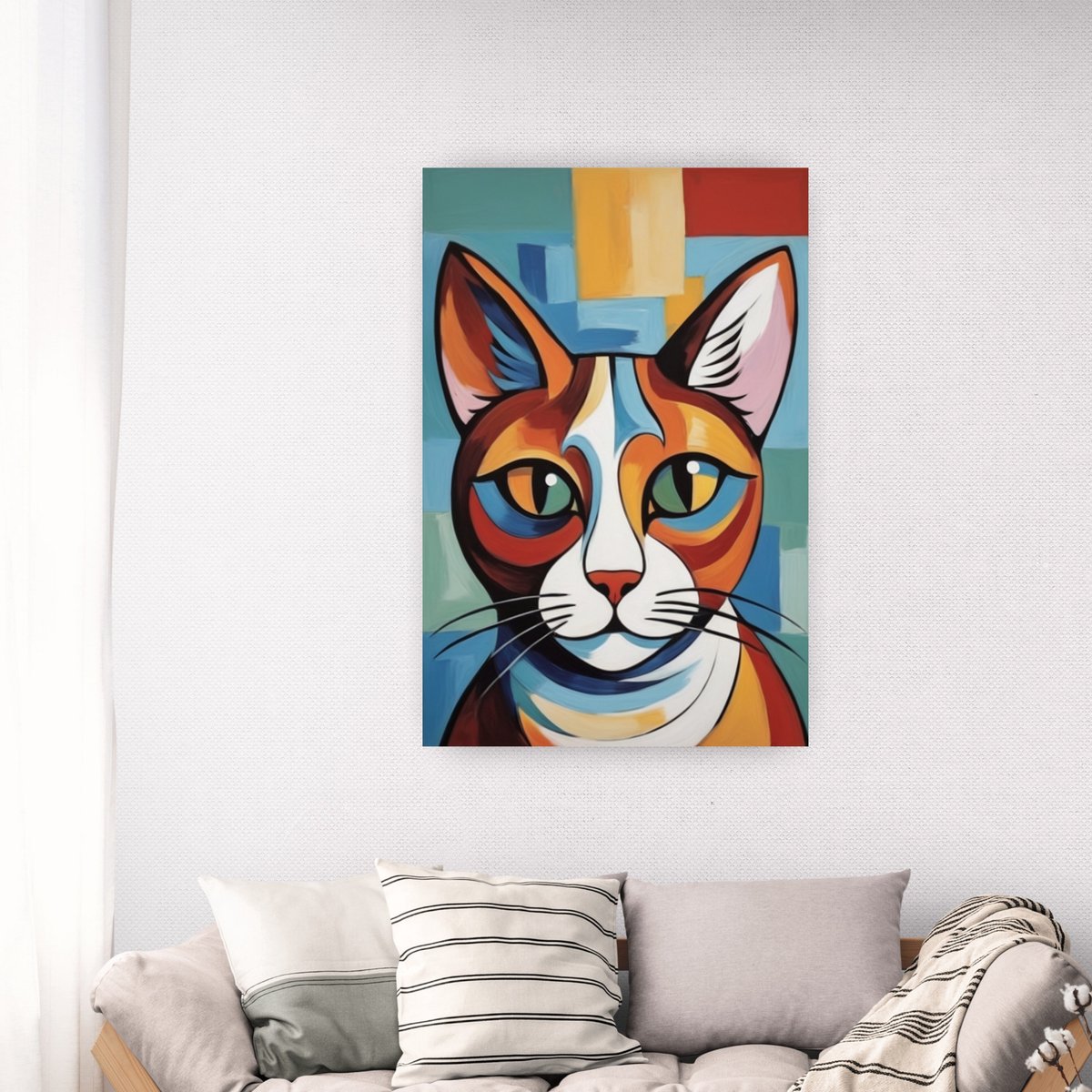 Kat Pablo Picasso stijl poster - Picasso poster - Posters kat - Poster ...