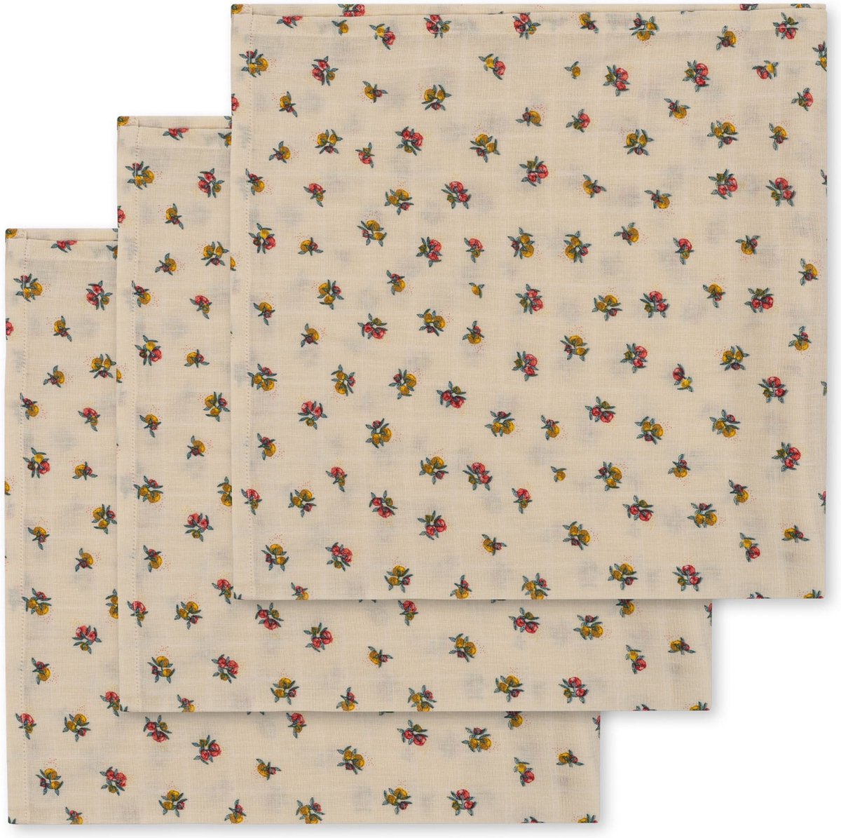 Konges Sløjd Set van 3 Hydrofiele doeken/Tetra doeken 65x65cm - Peonia ...