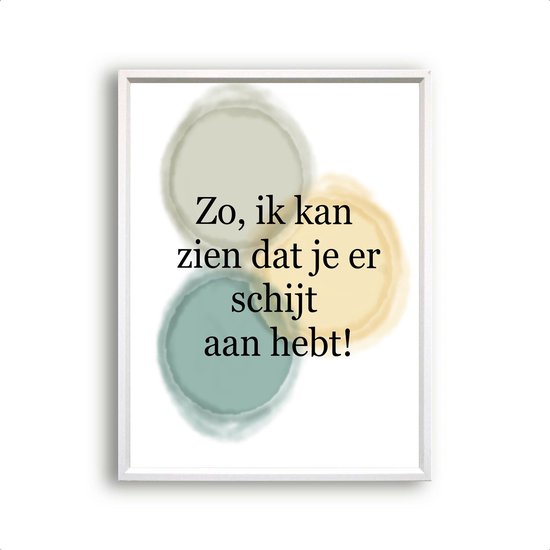 WC Poster Schijt aan hebt - WC / Toilet Poster - WC / Toilet Poster ...