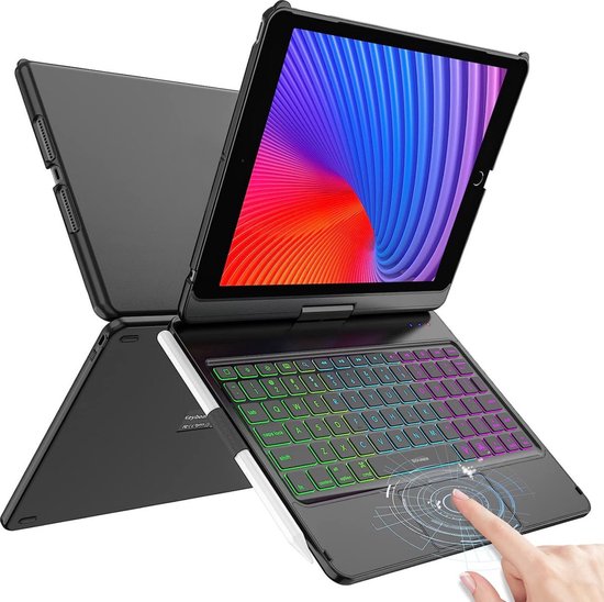Sounix Tablet Toetsenbord Hoes - 360° Draaibaar - geschikt voor Apple ...