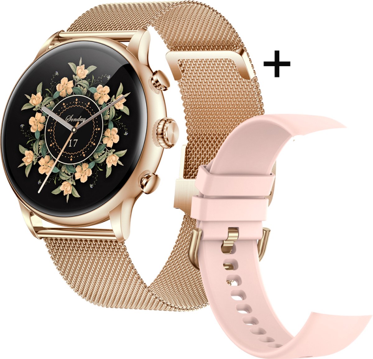 Smartwatch Uzzy M.F TD10 -AMOLED Scherm- Dames Smartwatch- Goud ...