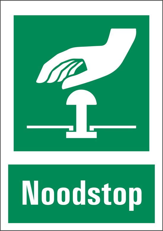 Noodstop bord met tekst 297 x 420 mm | bol