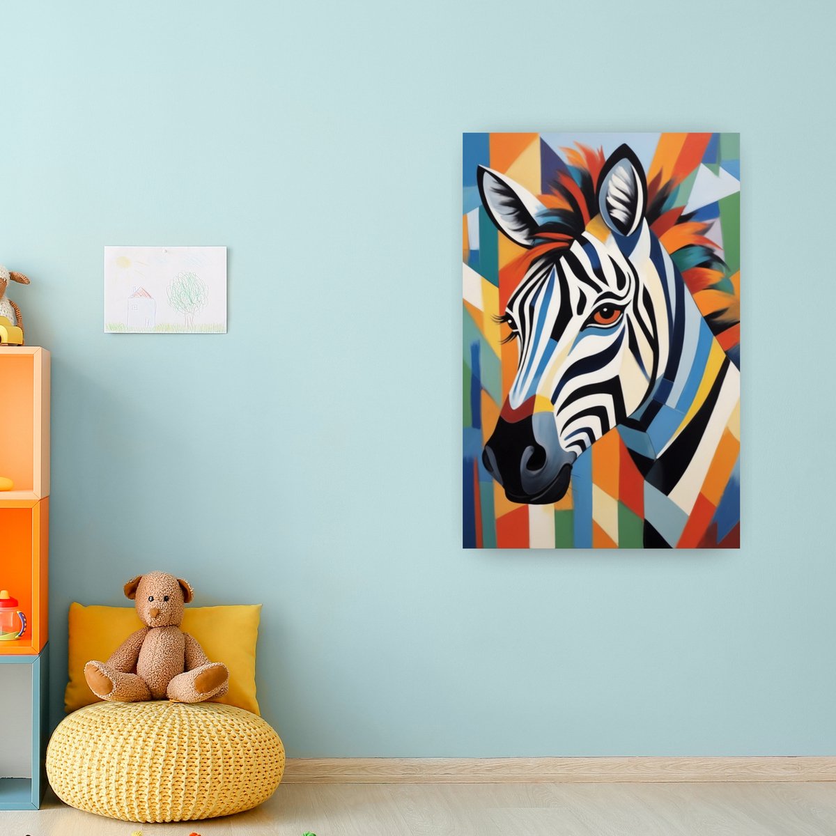 Zebra Franz Marc stijl poster - Franz Marc poster - Muurdecoratie zebra ...