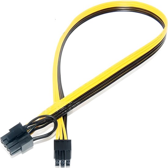 6-Pin Male To 8-Pin (6+2) Male PCI Express Wire 80CM - 16AWG - PCV ...