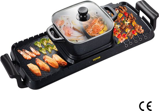 Luxe Hotpot Elektrisch - Fondue Pan - Elektrische Fonduepan - 2 in 1 ...