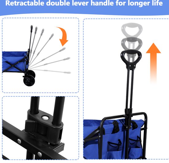 Bolderkar - Opvouwbaar - Bolderwagen - transportkar Kinderenvervoer Bolderkarren... | bol