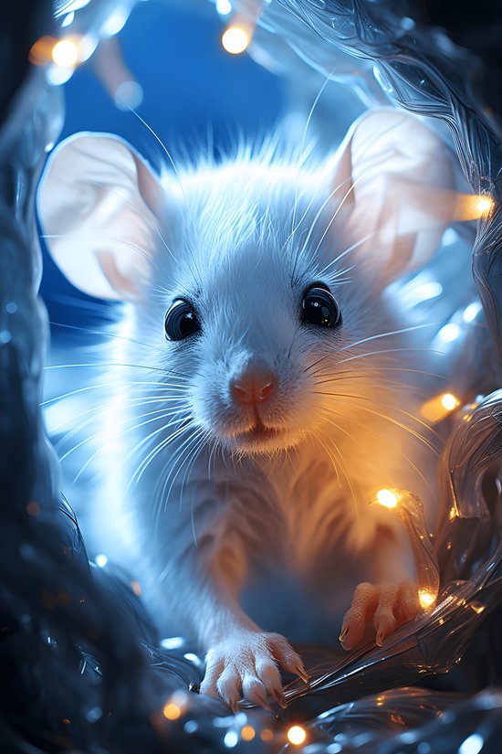 Witte Muis Poster - Muizen - Dieren - Knaagdier - Natuur - posters ...