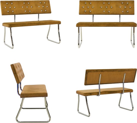 vidaXL Bankje 110 cm fluweel bruin - Bankje - Bankjes - Bank - Banken | bol