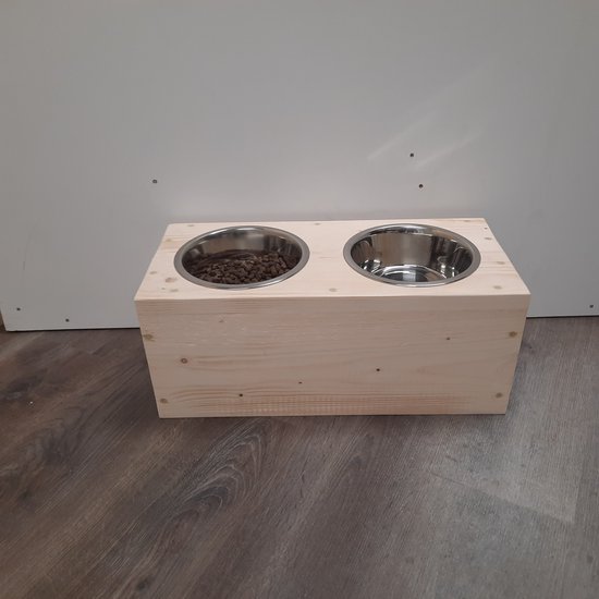 Houten honden voerbak en drinkbak “Dommel” - nieuw steigerhout - voor ...