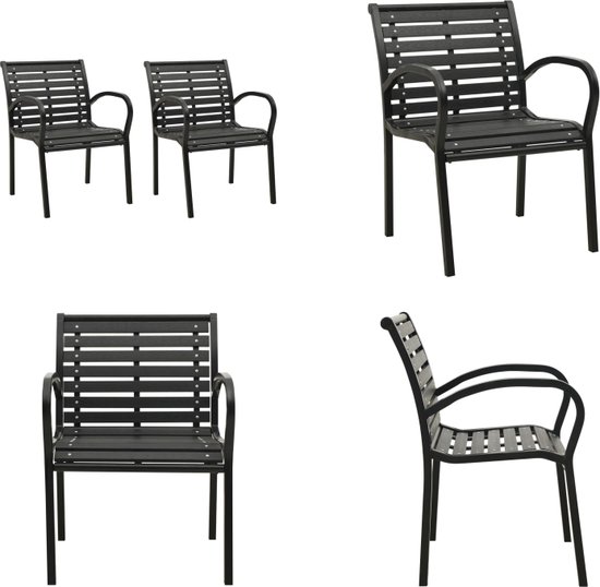 vidaXL Tuinstoelen 2 st staal en HKC zwart - Tuinstoel - Tuinstoelen ... vidaXL Tuinstoelen 2 st staal en HKC zwart - Tuinstoel - Tuinstoelen ...