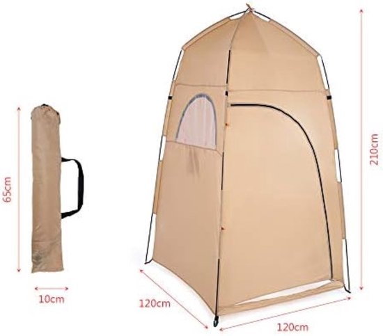 Douchetent - Omkleedtent - Wc tent - Toilettent - Camping - Khaki | bol