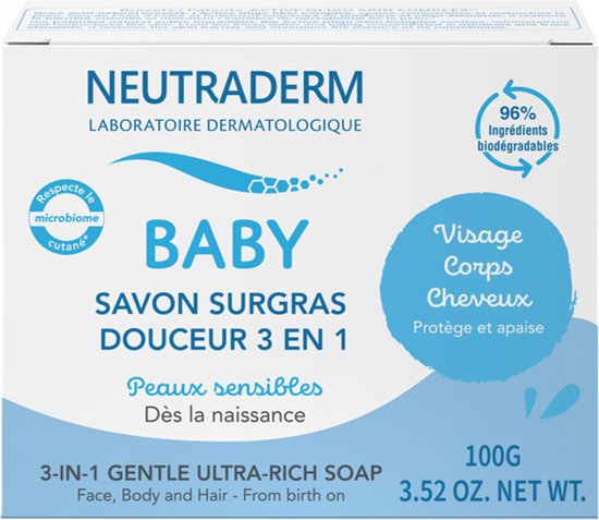 Neutraderm Baby Milde Supervette Zeep 3in1 100 g | bol