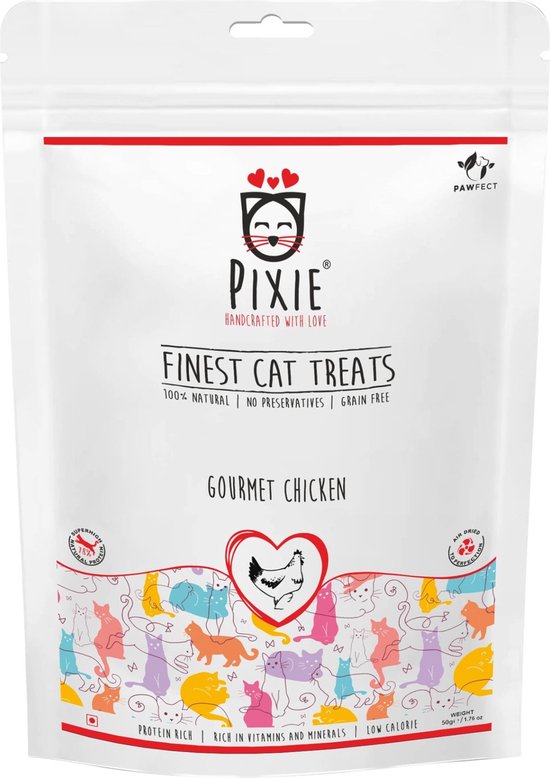 Pawfect Pixie Luchtgedroogde kattensnacks Kip 50 gr. | bol
