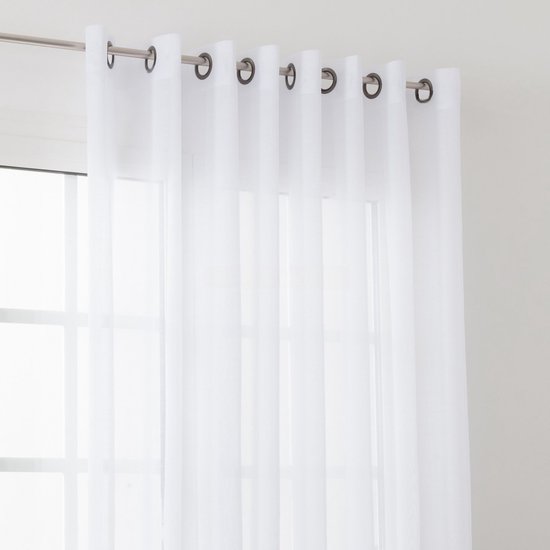 Glas Gordijn met Ringen - Vitrage - Gordijnen 140 x 260 - Kant en Klaar ...