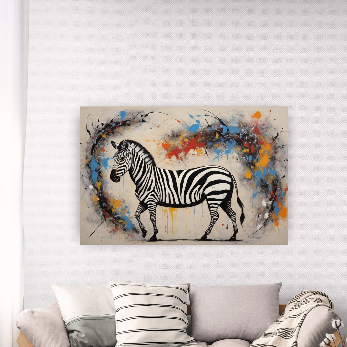 Jackson Pollock zebra poster - Zebra posters - Muurdecoratie Pollock ...