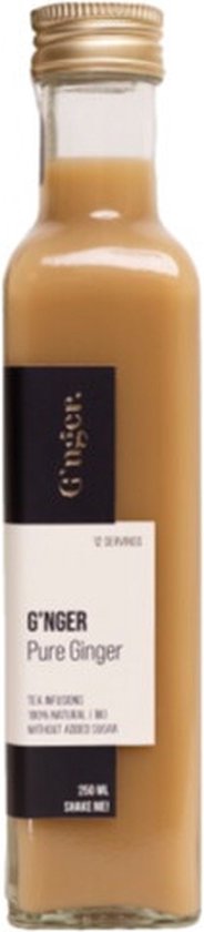 G'NGER PURE GEMBERSAP BIO - 250ML - Gembershot - Gemberthee - Gimber | bol