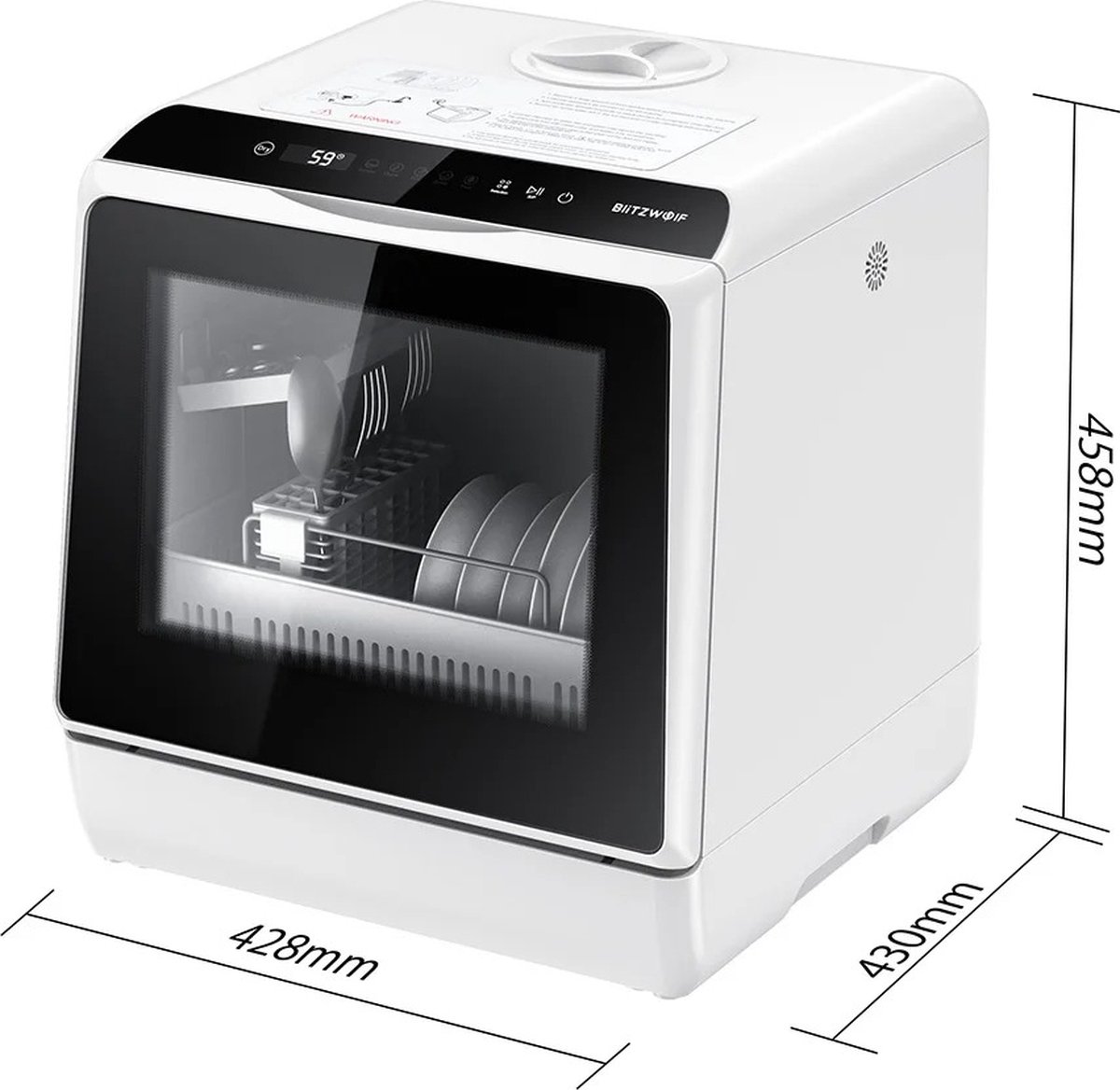 Clixify Vaatwassers - Vaatwasser vrijstaand - Mini vaatwasser - Met App ...