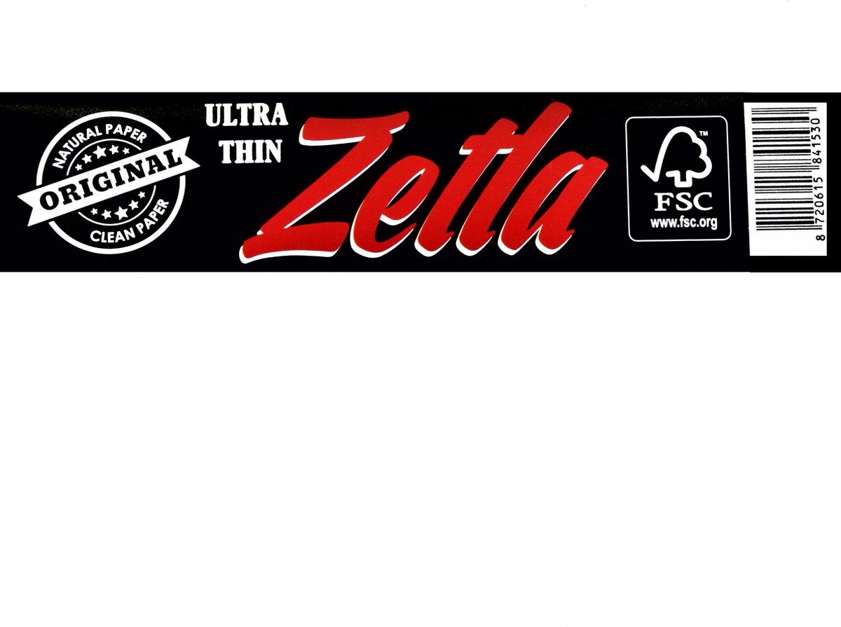 Vloeipapier | Vloei | Zetla Black slim | Lange Vloei | 100 Packs | bol