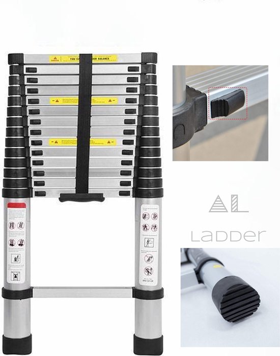 AL Ladder, 5,4mtr telescopische Ladder - 14 treeds - Werkhoogte 5,40 ...