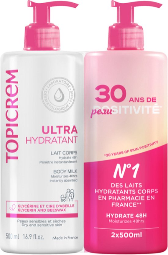 Topicrem Ultra Moisturing Body Milk 2 stuks x 500 ml | bol