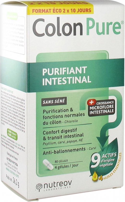 Nutreov Colon Pure Darmreiniger 80 Capsules | bol