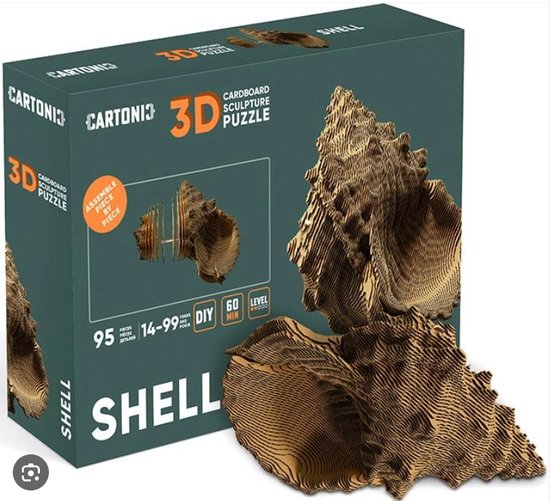 CARTONIC- Shell- 3D Puzzel-Speelgoed- Puzzel-DIY- Creatief- Karton ...