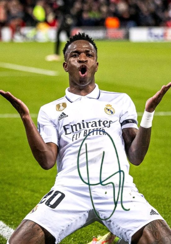 Vinicius Vini Junior Jr. Kunst - Gedrukte handtekening - 10 x 15 cm ...