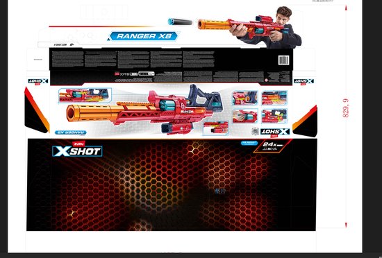 ZURU - XSHOT - Excel Ranger X8 Blaster (24 dartpijlen) | bol