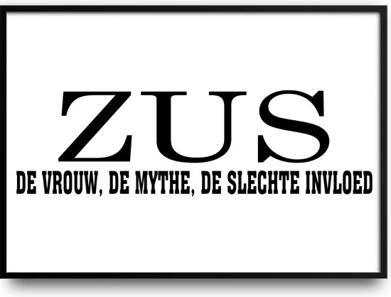 ZUS de vrouw, de mythe, de slechte invloed fotolijst met glas 40 x 50 ...
