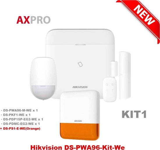 Hikvision DS-PWA96 AX Pro - Pro WIFI IP Alarmkit 3G/4G buitensirene Oranje | bol